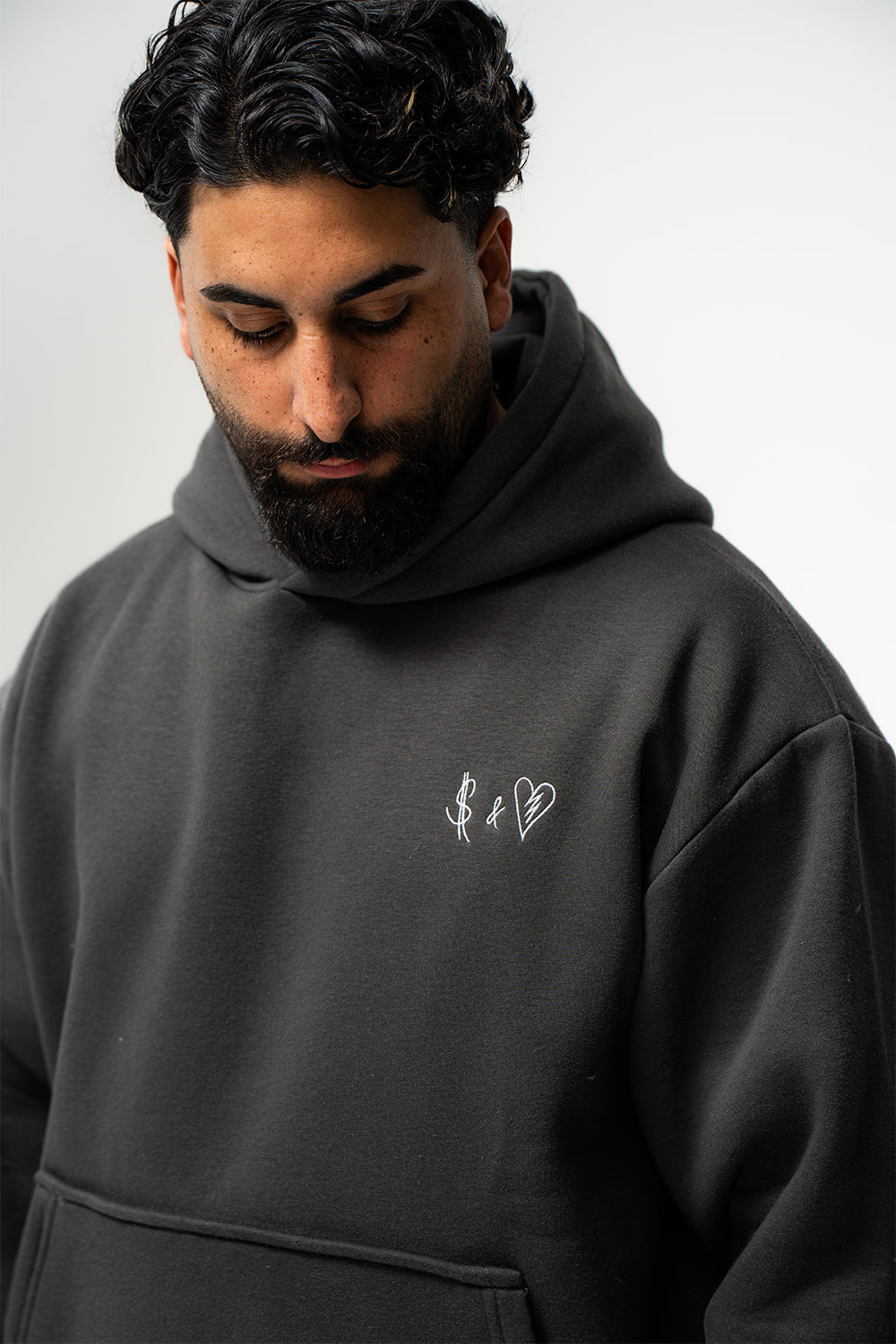 Basic Hoodie Dark Grey Logo – dollarsandisyans